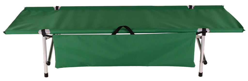 Green polyester Ibex Roll-a-Cot®, 74"L x 28"W x 15"H with sleeve for y ...
